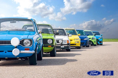 FORD ESCORT FOCUS RS ST Evolution Timeline Poster Brochure Art Print A1 ...