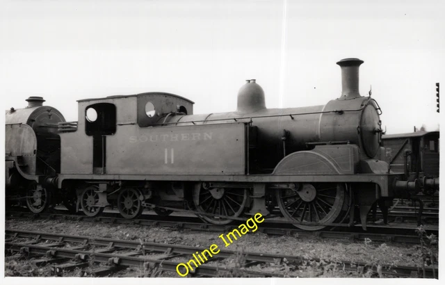 RAILWAY DARKROOM PHOTO SR LSWR Adams T1 0-4-4T No 11 Eastleigh c1938 £3 ...