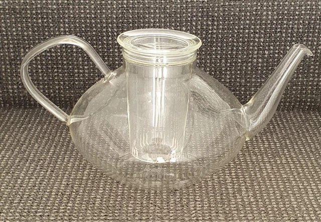 🔶ART DECO SCHOTT-MAINZ Jena Glass Tea Pot Germany Bauhaus Wagenfeld ...