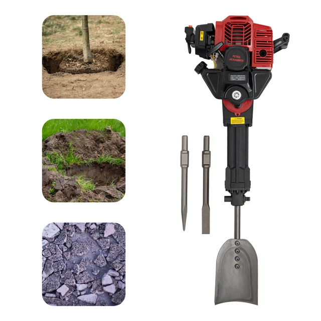 52CC 2-STROKE PORTABLE Excavator Garden Tree Pit Digger 1900W Digging ...