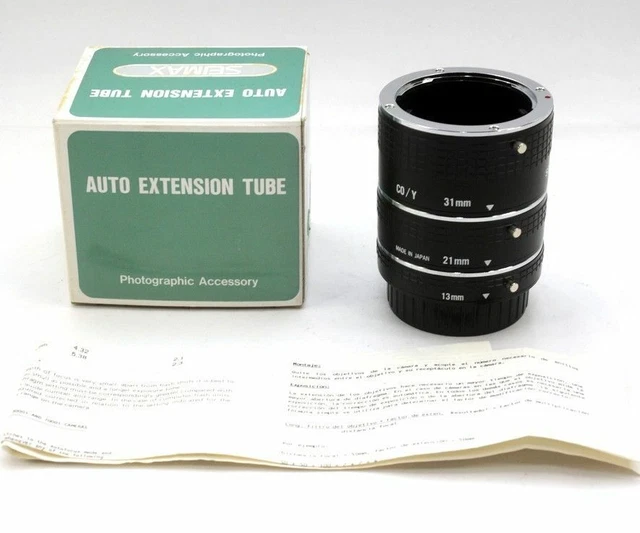 CONTAX YASHICA SEIMAX Auto Extension Tube. Tubes pour Macro. Rémanence ...