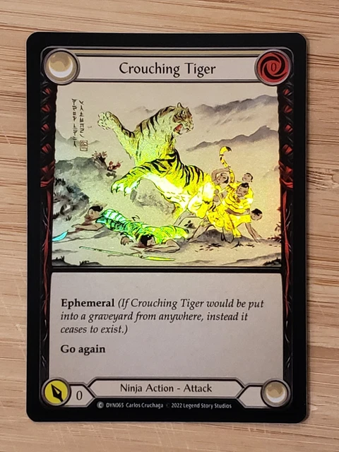 CROUCHING TIGER *RAINBOW Foil* 🌈 (DYN) Flesh and Blood TCG NM Unplayed ...