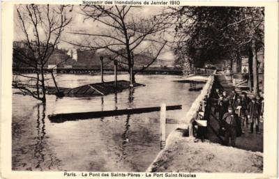 CPA SOUVENIR DES Inondations. PARIS Le pont des Saints-Peres (561930) EUR 7,99 - PicClick FR