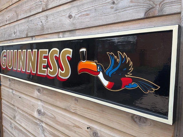HAND PAINTED WOODEN guinness sign with toucan. £146.32 - PicClick UK