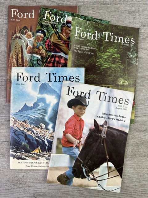 VINTAGE LOT 5 Ford Times magazines 1967 Automotive Car Retro £13.50 ...