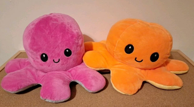 8& REVERSIBLE OCTOPUS Plush Soft Toys Mood Change The Colour X2 £5.91 ...