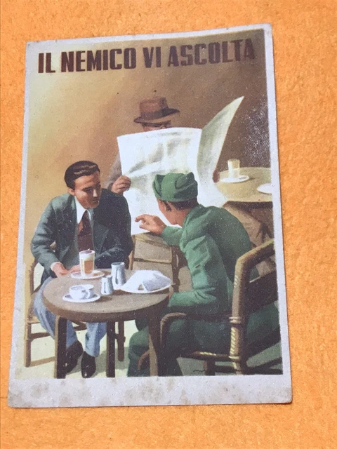 CARTOLINA ITALIANA WW2 Italiano Regio Esercito Patriottica Il Nemico Vi ...