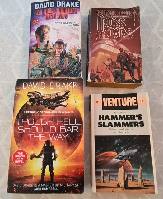 4 X DAVID Drake Paperback sci-fi Book bundle Hammer Slammers Cross ...
