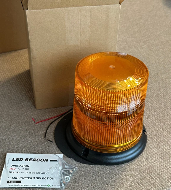 NEW SSI SY22062H-A Meteorlite Permanent LED Beacon Light Amber 12V-110V ...
