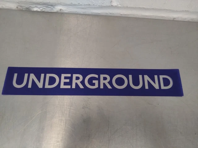 NINE PLASTIC TUBE Station Destination Signs Man Cave Garage Workshop £ ...