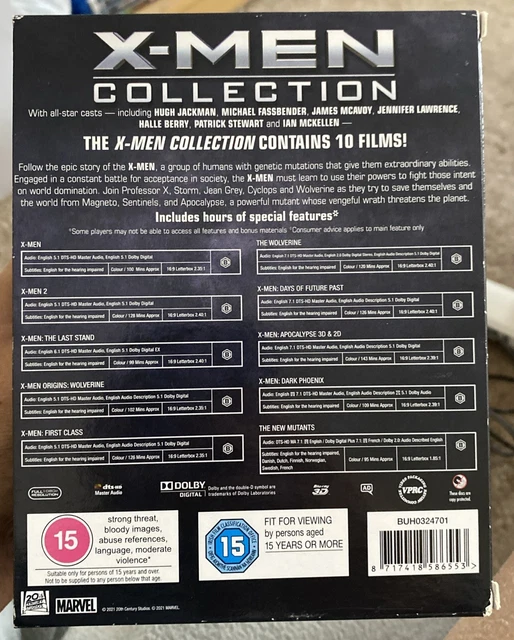 X-MEN: 10-MOVIE COLLECTION [15] Blu-ray Box Set £11.12 - PicClick UK
