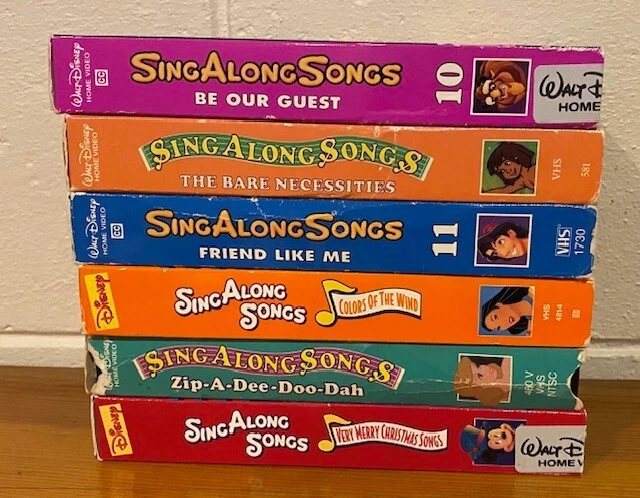 LOT OF 6 Disney Sing Along Songs VHS Tapes £19.25 - PicClick UK