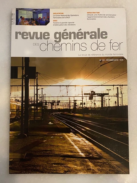 ANCIENNE REVUE GENERALE DES CHEMINS DE FER N°191 de Fev 2010 EUR 5,00 ...