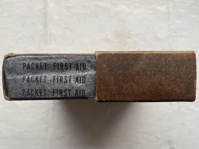 WW2 US ARMY USMC First Aid Packet Cardboard Mid-Late War Made Original ...