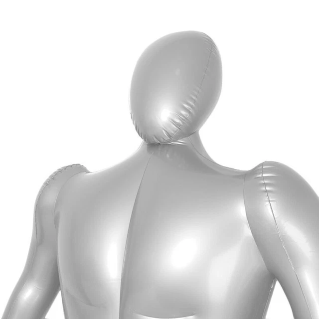 PRACTICAL MALE DUMMY model Display Figure Inflatable Silver Spare Tool ...