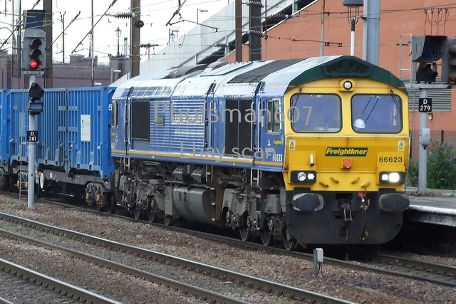 CLASS 66 FREIGHTLINER 66623 in Bardon Aggregates Blue at Doncaster £0. ...