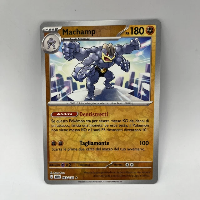 PAPIER POKEMON MACHAMP Rare Reverse (It) 068-165 Écarlate Violet 151 ...