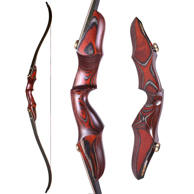 58& ILF RECURVE Bow Wooden Riser Takedown Archery Hunting Shooting 20 ...