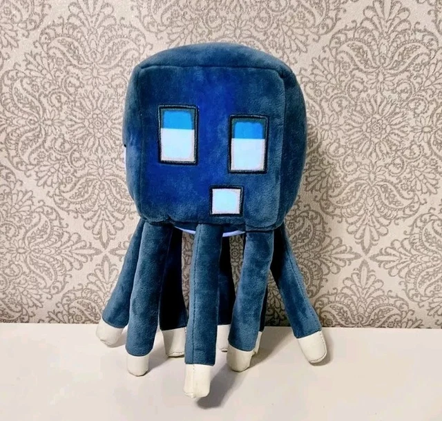 VERY RARE MINECRAFT GLOW SQUID Mattel Plush Mojang Soft Toy. LIGHTS ...