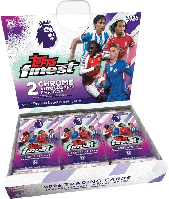 TOPPS FINEST PREMIER League 2026 - Hobby Box Brand New Sealed Presale £ ...