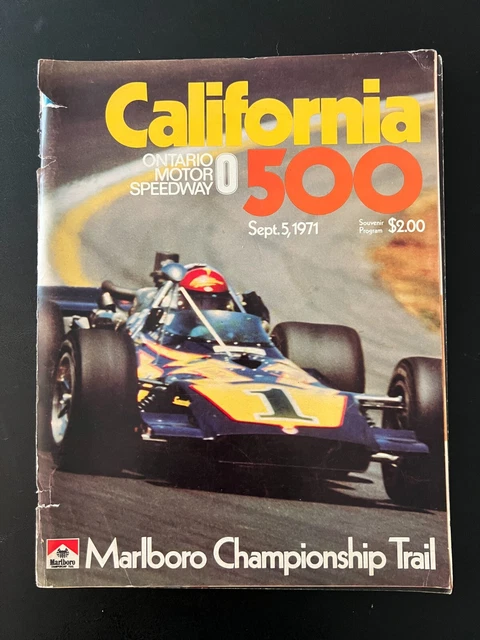 CALIFORNIA 500 ONTARIO Motor Speedway Program Magazine September 5 ...