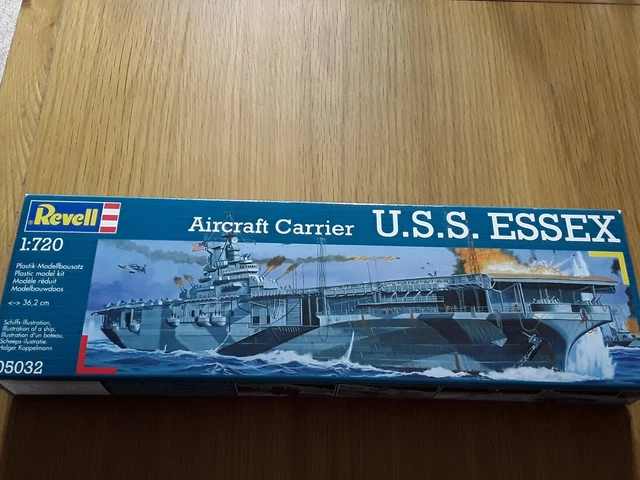 REVELL U.S.S ESSEX Aircraft Carrier Model Kit 1:720 Scale £20.00 ...