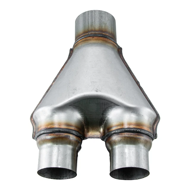 2.5”SINGLE/2& DUAL UNIVERSAL Stainless Steel Y Pipe Adapter Exhaust ...