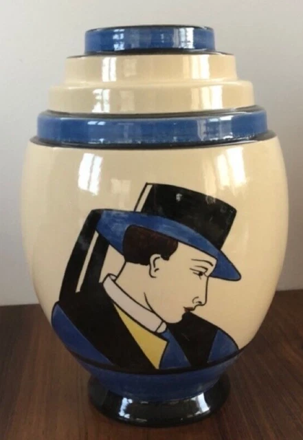 VASE ART DECO ceramique faience HB quimper breton EUR 45,00 - PicClick FR