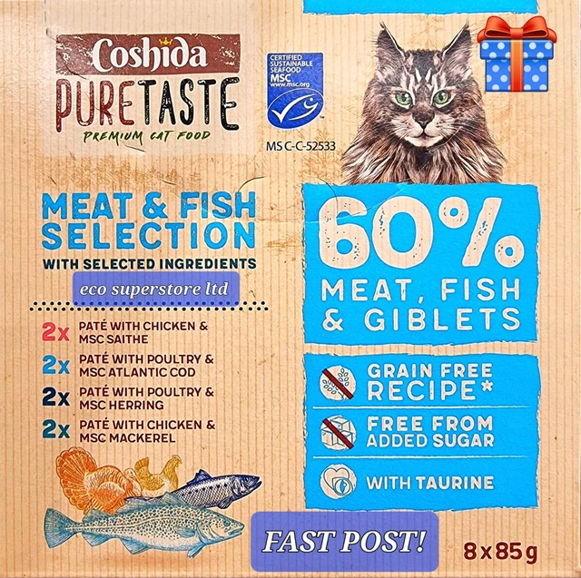 2 BOXES X Selection Coshida Cat Food (Meat & Fish SELECTION) Pouches ...