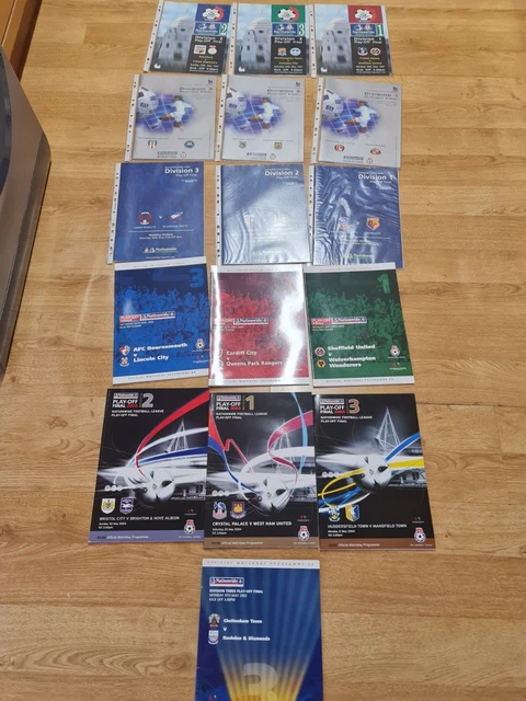 GREAT COLLECTION OF 19 Nationwide Play-off Finals 1997-2014 , Some Very ...