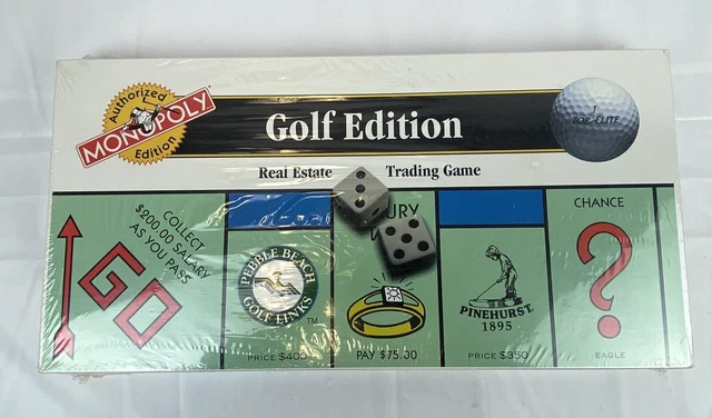 NEW VINTAGE HASBRO 1996 Monopoly Golf Edition Real Estate Trading Board ...