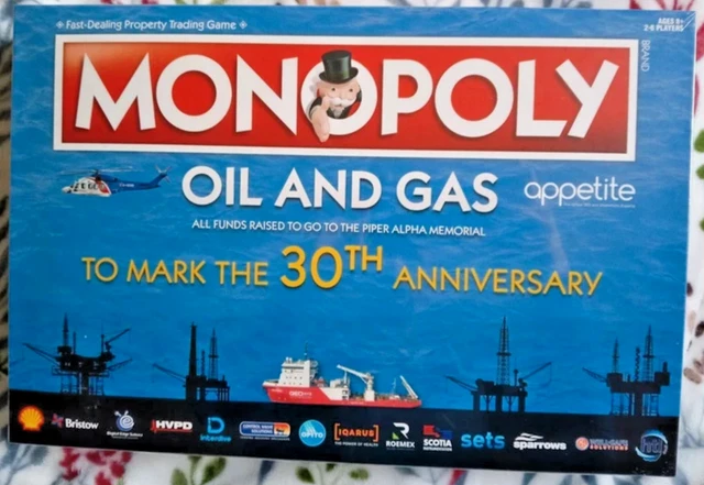 MONOPOLY OIL AND Gas Edition 30th Anniversary Board Game RARE ----- New ...