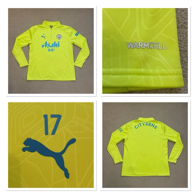 MANCHESTER CITY PUMA player issue Player WORN pro training Fleece ...