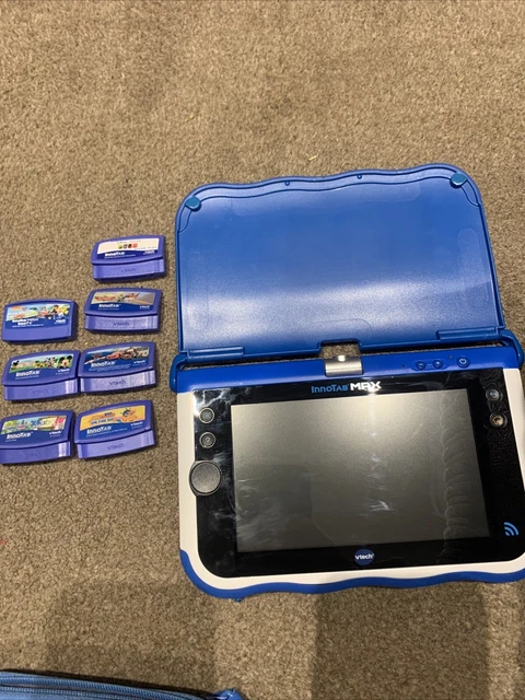 VTECH INNOTAB MAX Learning Tablet Console Blue Bundle With 7 Games £0. ...