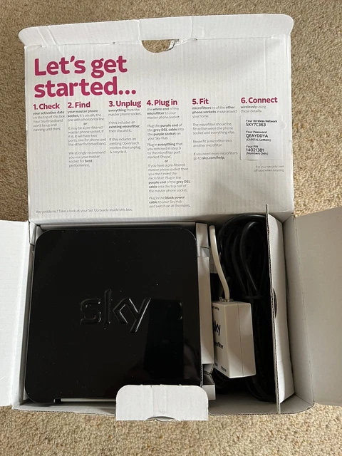 SKY HUB SR-102 -Z Wireless Internet Black Router £0.99 - PicClick UK