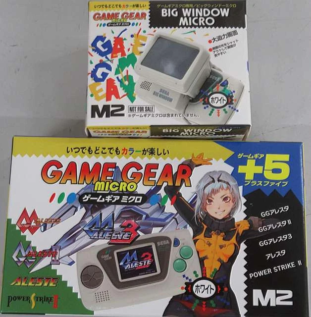 SEGA GAME GEAR Micro GG Console Arrester Ver White & Big Window Micro ...