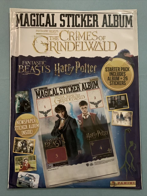 PANINI HARRY POTTER Fantastic Beasts Magical Sticker Album Starter + 26 ...