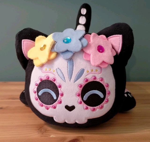 APHMAU SUGAR SKULL Cat Plush Halloween Meemeow Skeleton Catface 11 ...