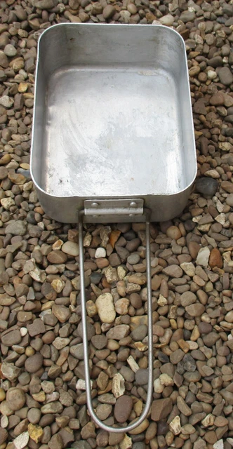 WW2 BRITISH ARMY:&1945 DATED ALLOY MESS TIN" (Military, RAF, Royal Navy ...