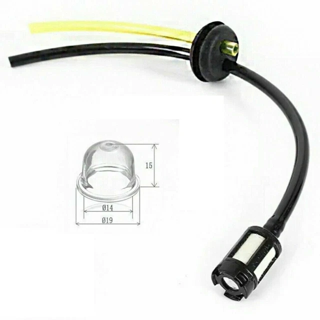 FUEL HOSE PIPE Tank Filter With Tank 19mm Primer Bulb 1PCS 2x1.3cm ABS ...