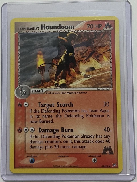 POKÉMON TEAM MAGMA’S Houndoom 34/95 – EX TM vs TA - 2004 – Non-Holo – NM £4.37 - PicClick UK