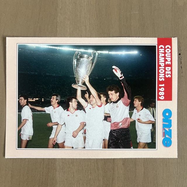 CARD FINAL CHAMPIONS League 1989 Onze Mondial Milan Ac Steaua Bucarest ...