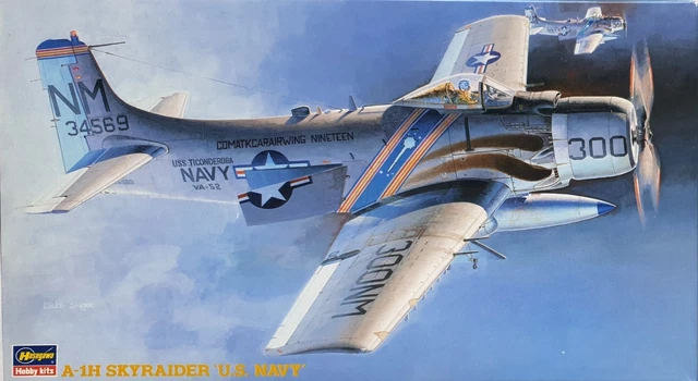 1/72 SCALE A-1H Skyraider US Navy Model Kit 1996 Hasegawa $125.00 ...