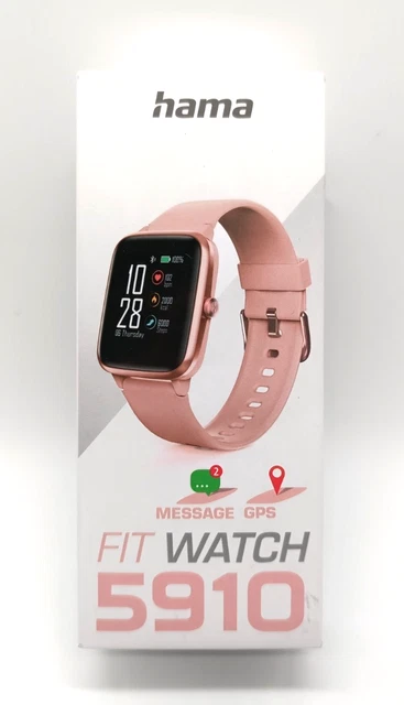 HAMA FIT WATCH 5910 Smartwatch Edelstahl Kunststoff, 255 mm (Länge ...