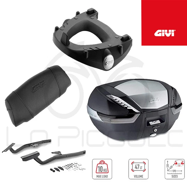 GIVI VALISE V47 V47NT+Plaque+Supports Honda NC750X/NC750X DCT 2014 2015 ...