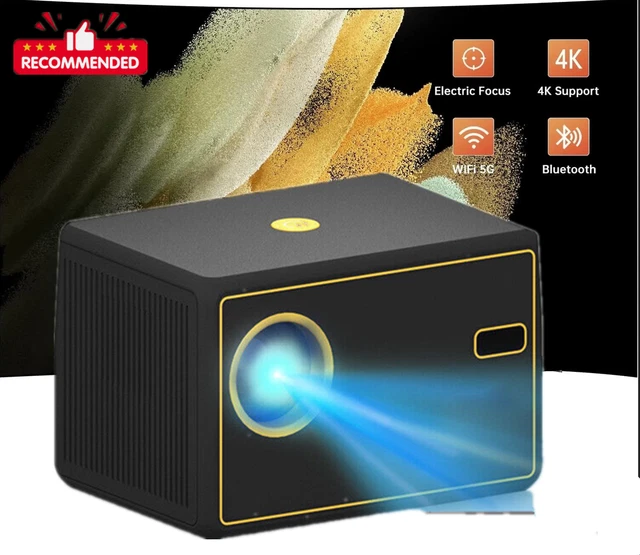 PROJECTOR WIFI BLUETOOTH Mini Portable 1080P Full HD 4K Support Video ...