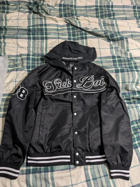SUPER RARE REN Sick Boi Varsity Jacket - White/Black Size L UK Unisex ...