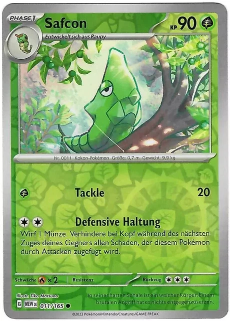POKEMON KARTE | Safcon 011/165 | Deutsch | REVERSE HOLO | Near Mint ...