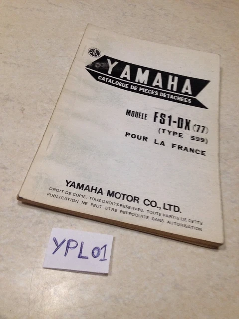 1977 YAMAHA PARTS List FS1 50 FS1-DX Fizzy Type 599 in French £23.61 ...