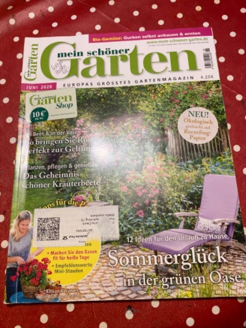 MEIN SCHÖNER GARTEN Juni 2020 Zeitschrift Rosen Kräuter Rasen Balkon ...